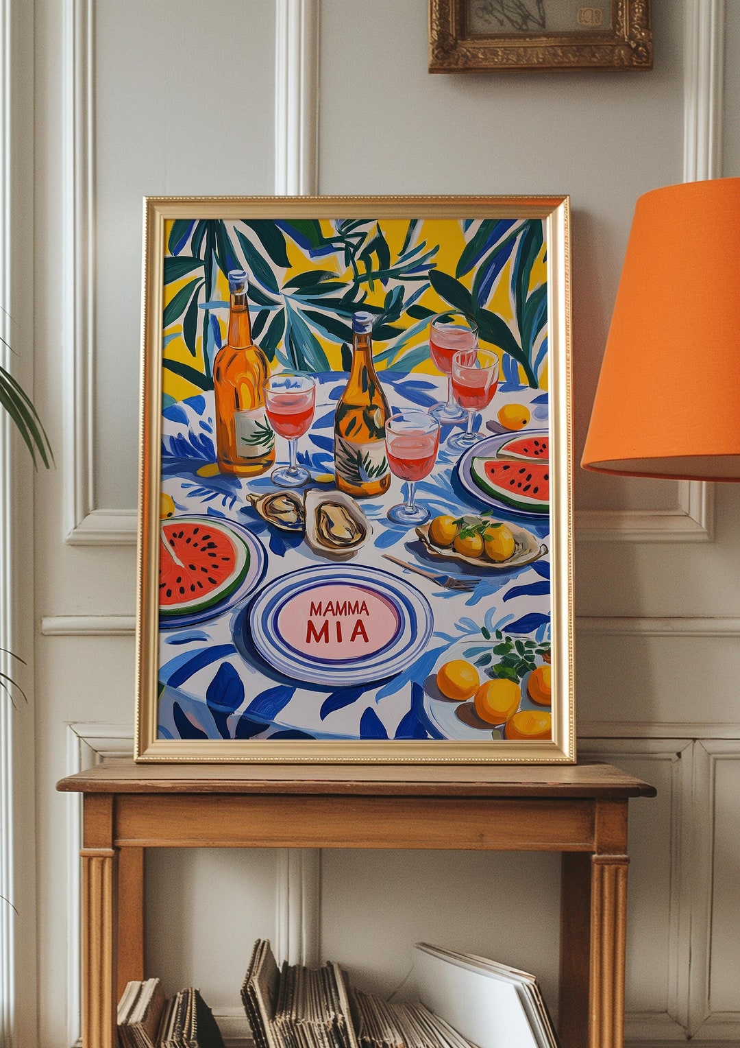 Mediterranean Art, Retro Poster, Eclectic Art, Dining Room Decor ...