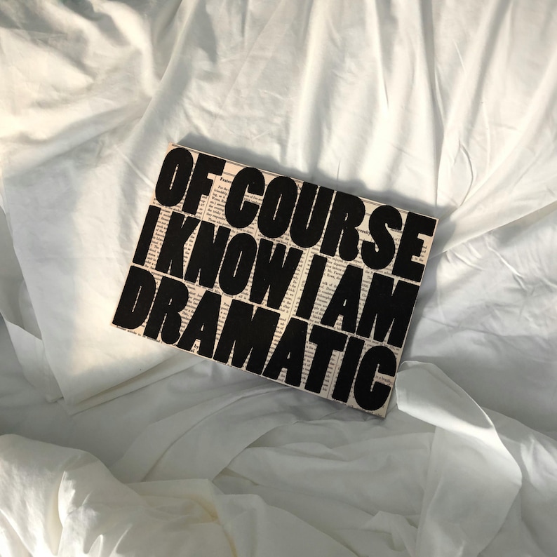 Dramatic Quote Poster: Vintage Newspaper Print (digital Download) - Etsy