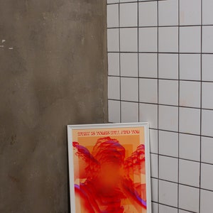 Affirmation Poster, 70s Poster, Red Wall Art, Trendy Wall Art, Hippie ...