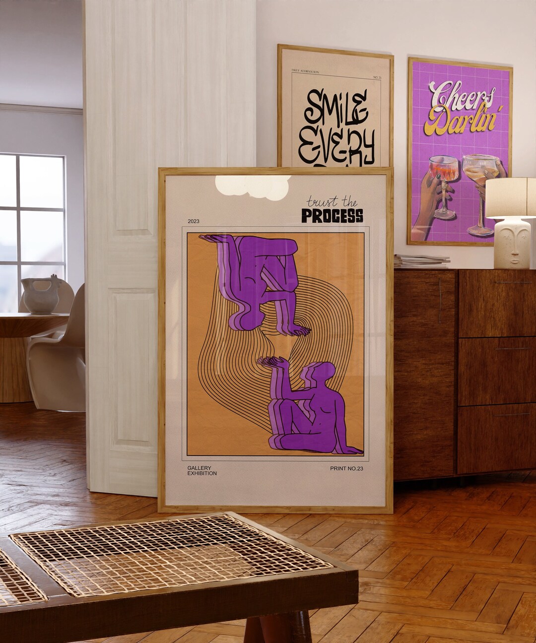 Retro Printable Poster, 70s Psychedelic, Downloadable Print, Y2k ...