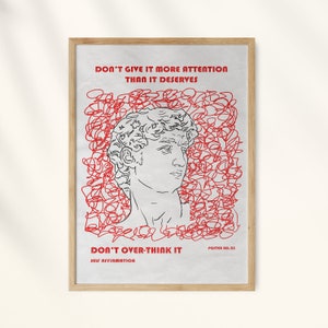 Affirmation Poster, 70s Poster, Red Wall Art, Trendy Wall Art, Hippie ...