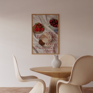 Affirmation Poster, 70s Wall Print, Red Wall Art, Newspaper Poster ...