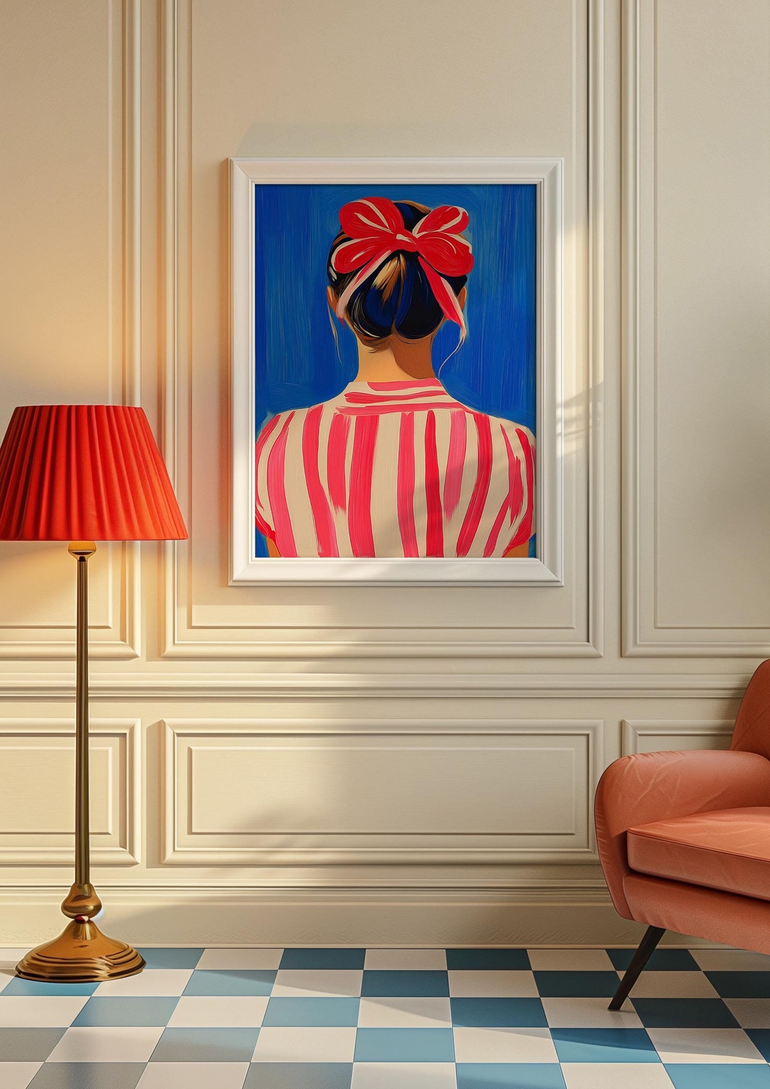 Matisse Poster, Vintage Inspired Art, Red and Blue Art, Fashion Wall ...