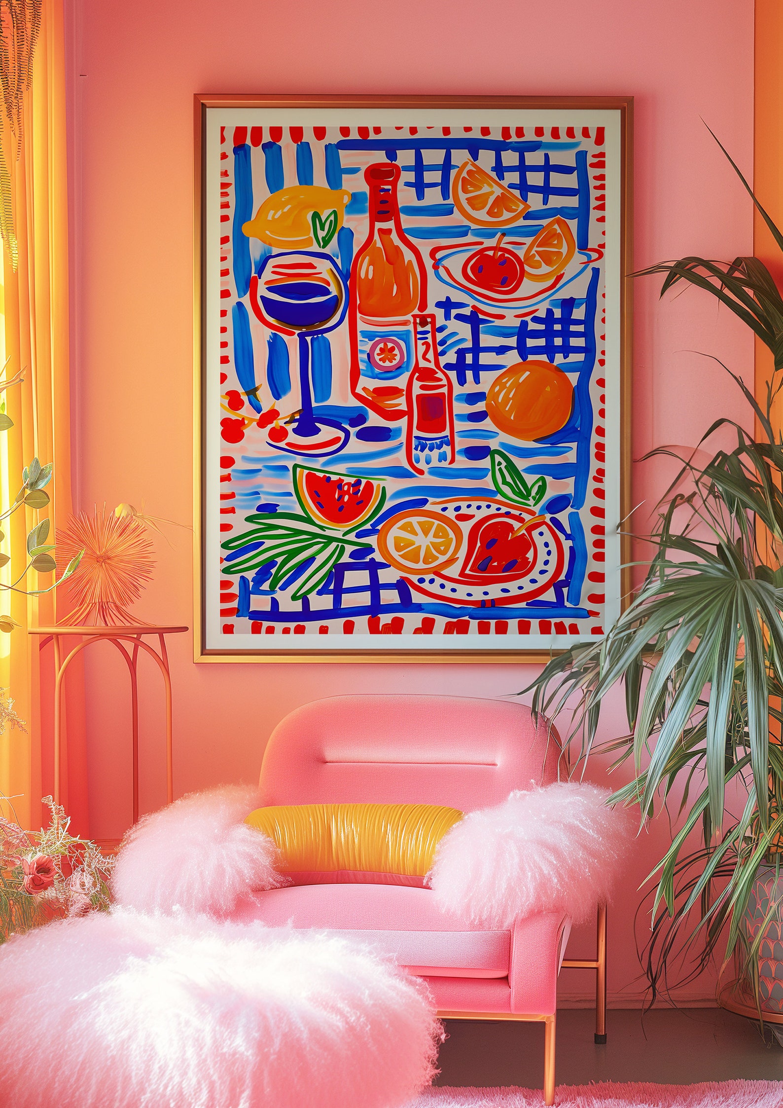 Kitsch Food Poster: Psychedelic Kitchen Wall Art - Etsy