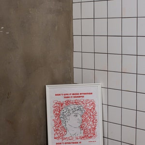 Affirmation Poster, 70s Poster, Red Wall Art, Trendy Wall Art, Hippie ...