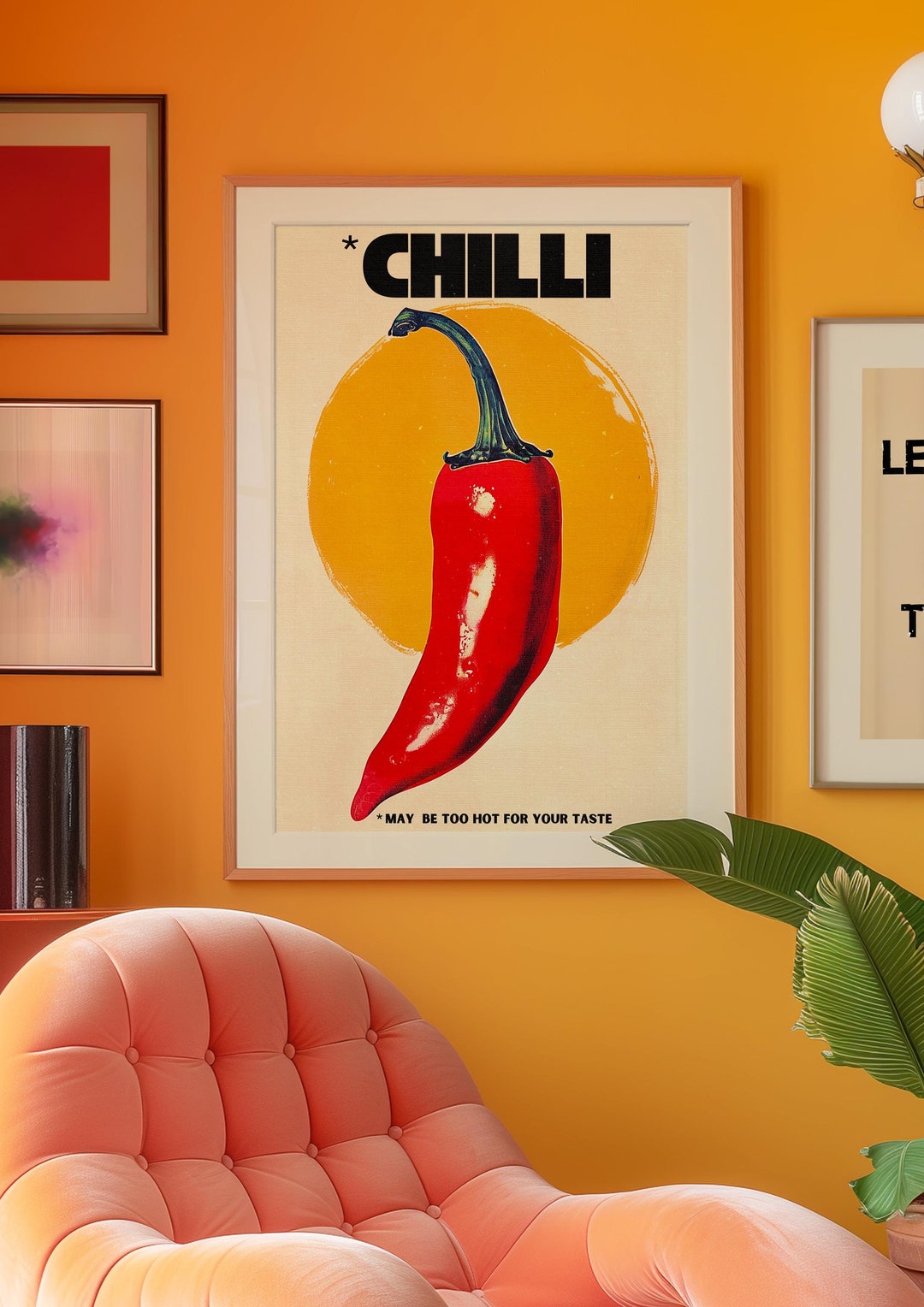 Chilli Poster, Aesthetic Wall Art, Red Wall Art, Trendy Wall Prints ...