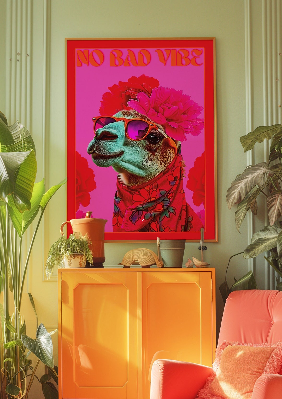 Poster Kamel, Trendiges Poster, Psychedelische Kunst, Dopamin-Dekor ...