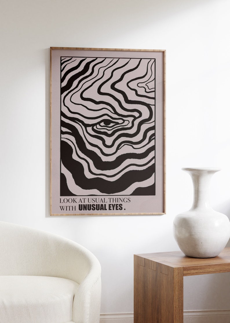 Psychedelic Eye Art Print: 70s Retro Home Decor - Etsy
