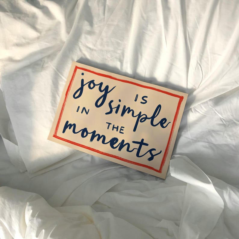 Handwritten Quote Art: Positive Wall Decor, Minimal Typography Print ...