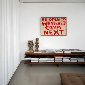 Typography Poster, Humorous Poster, Red Wall Art, Positive Affirmation ...