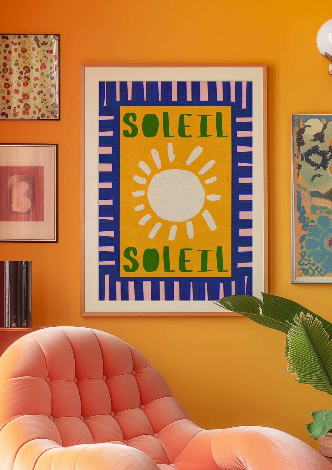 Soleil Sun Poster: Eclectic Maximalist Art Print - Etsy