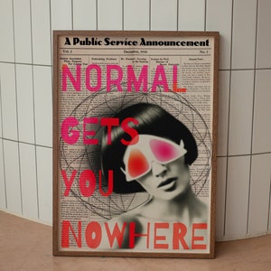 Psychedelic Eye Poster, Retro 70s Decor, Trippy Statement Art ...