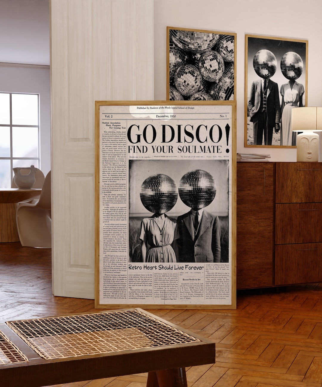 Disco Magazine Poster: 70s Psychedelic Newspaper Art (digital Download ...
