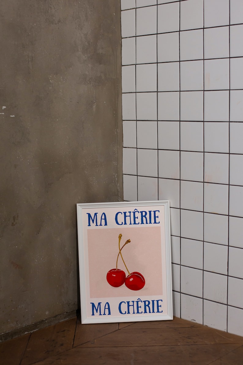 Cherry Poster: Retro 70s Psychedelic Wall Art - Etsy