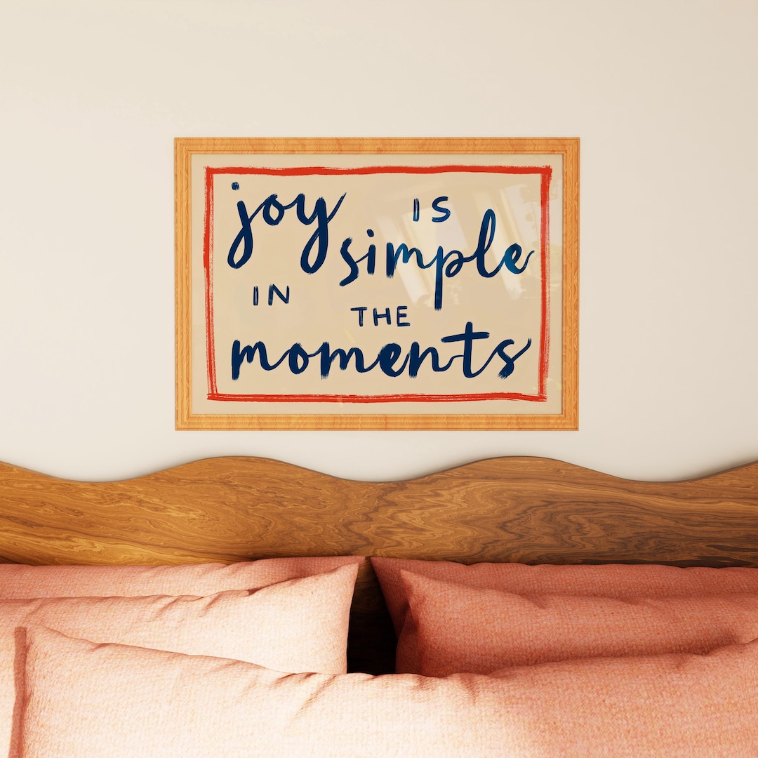 Handwritten Quote Art: Positive Wall Decor, Minimal Typography Print ...