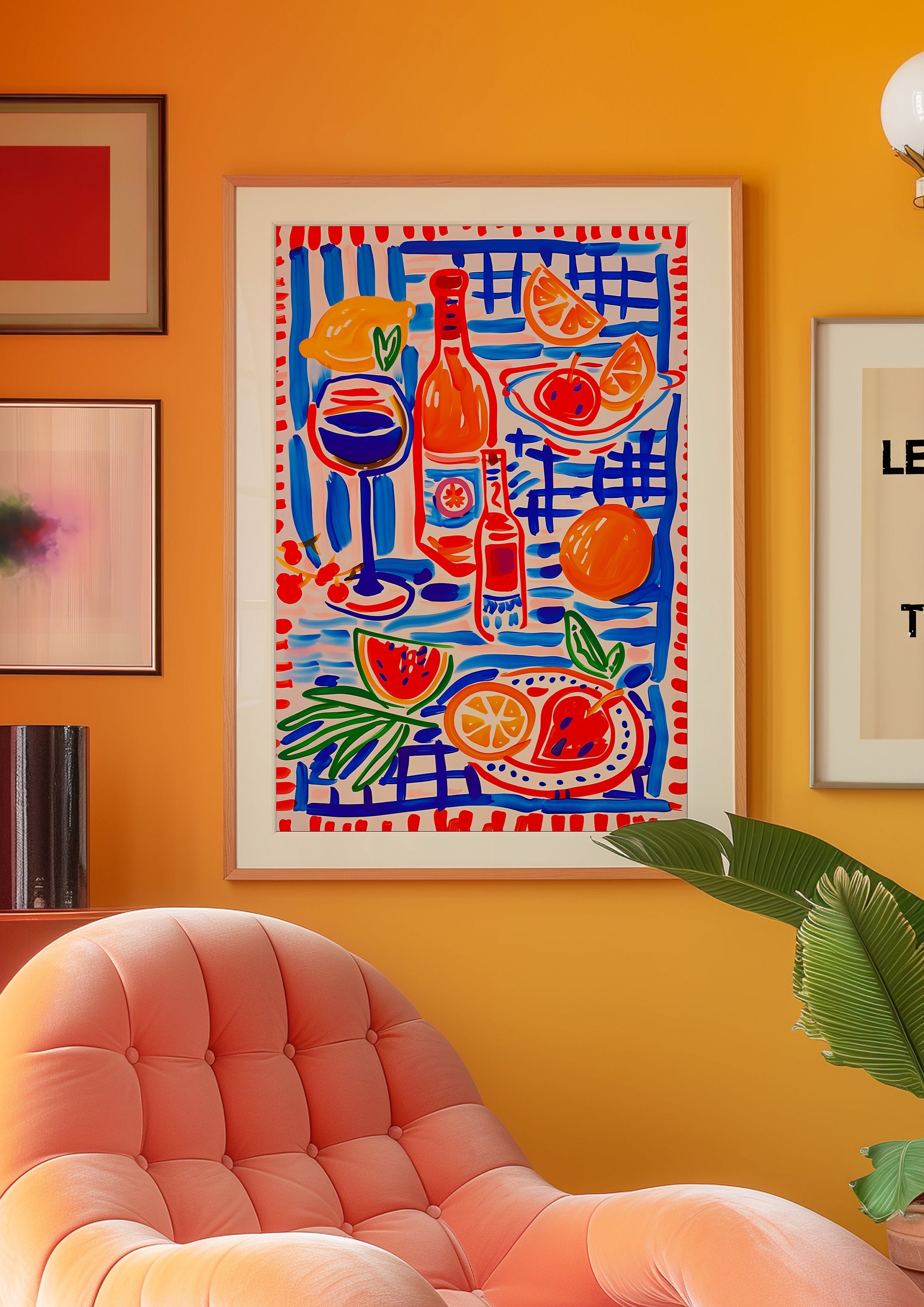 Kitsch Food Poster: Psychedelic Kitchen Wall Art - Etsy