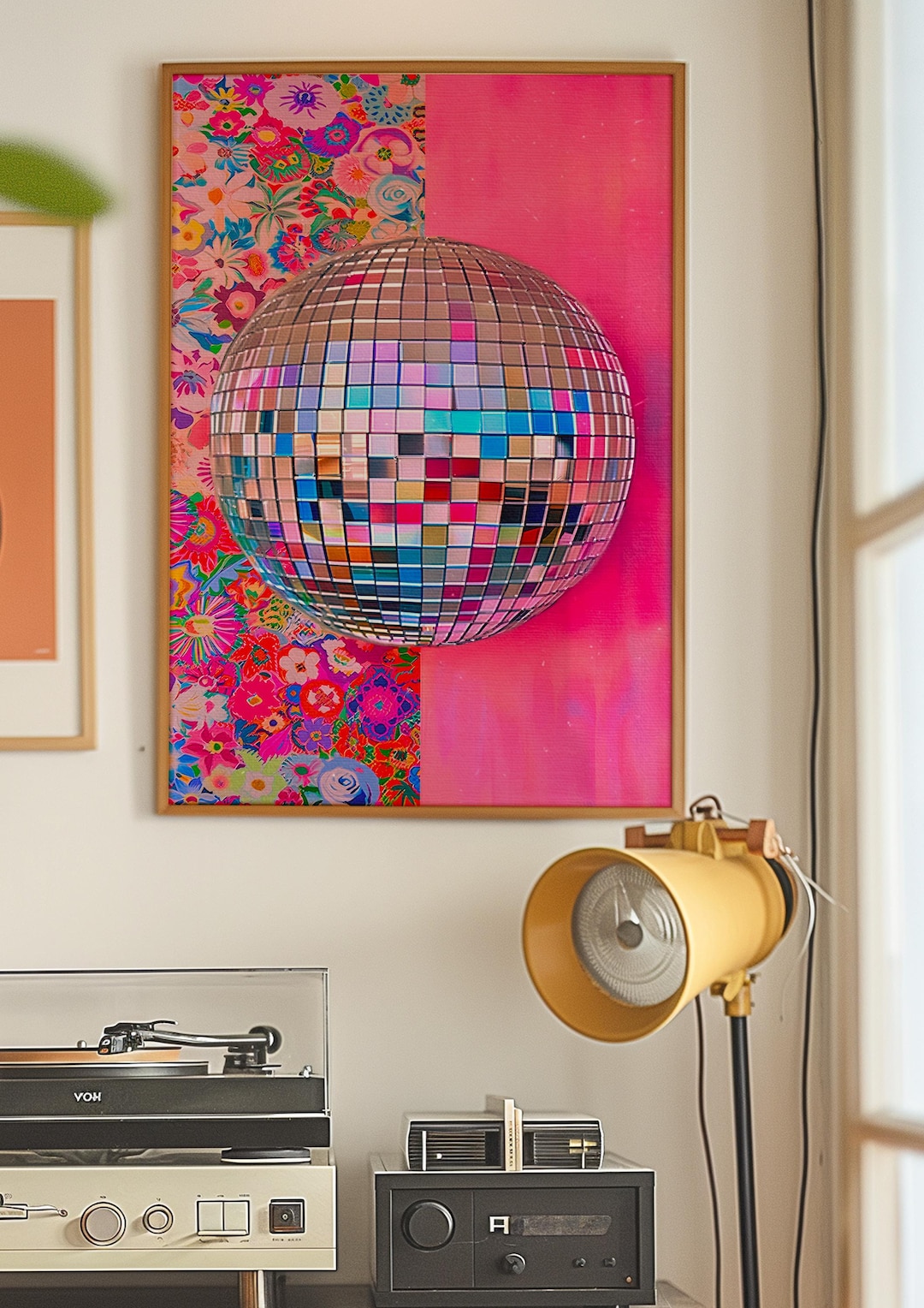 Disco Ball Poster, Bedroom Poster, Mirrorball Poster, Dopamine Decor ...