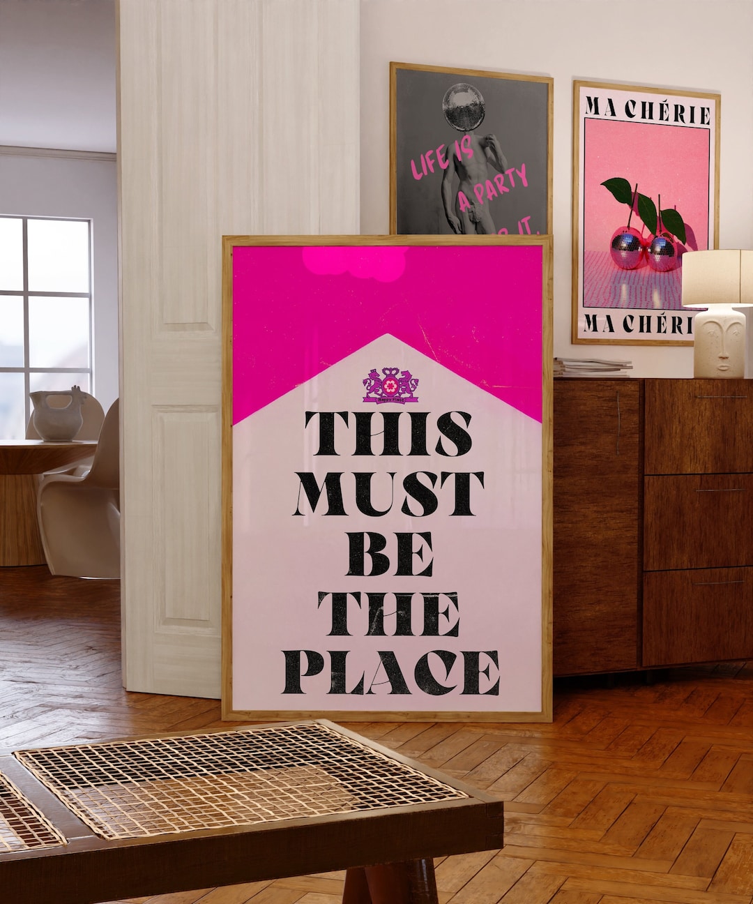 Pink Wall Art, 70s Poster, Trendy Wall Art, Psychedelic Poster ...