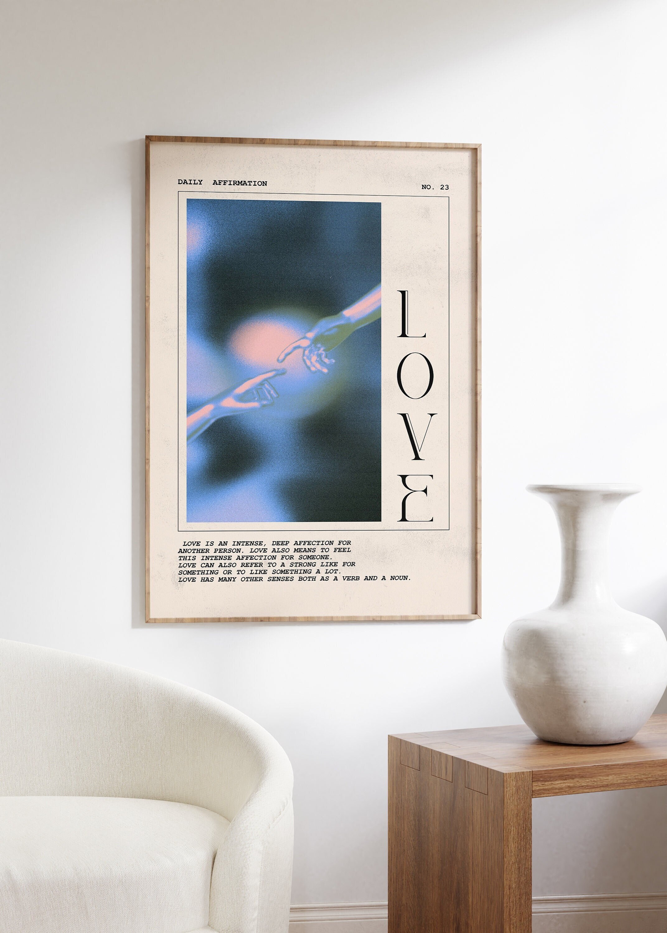 Love Poster Psychedelic Art Retro Wall Art Aura Poster - Etsy