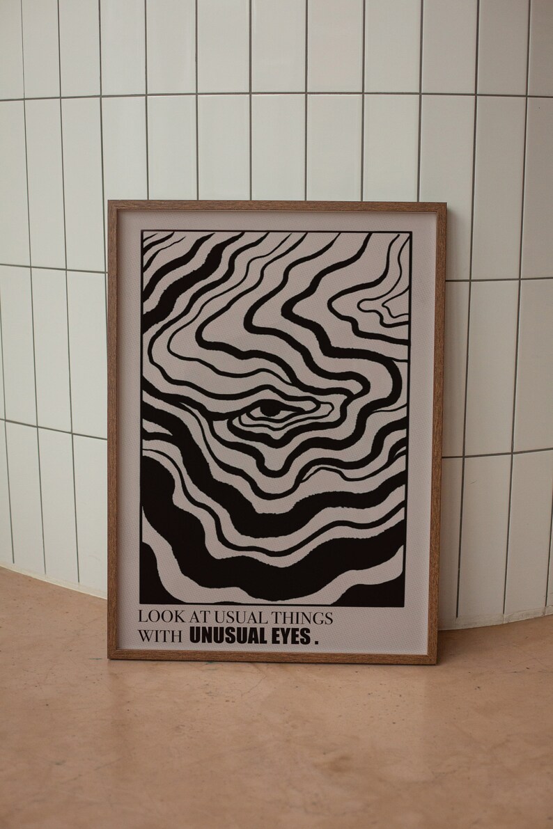 Psychedelic Eye Art Print: 70s Retro Home Decor - Etsy