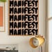 Manifest Typography Poster: Black Ink Wall Art - Etsy
