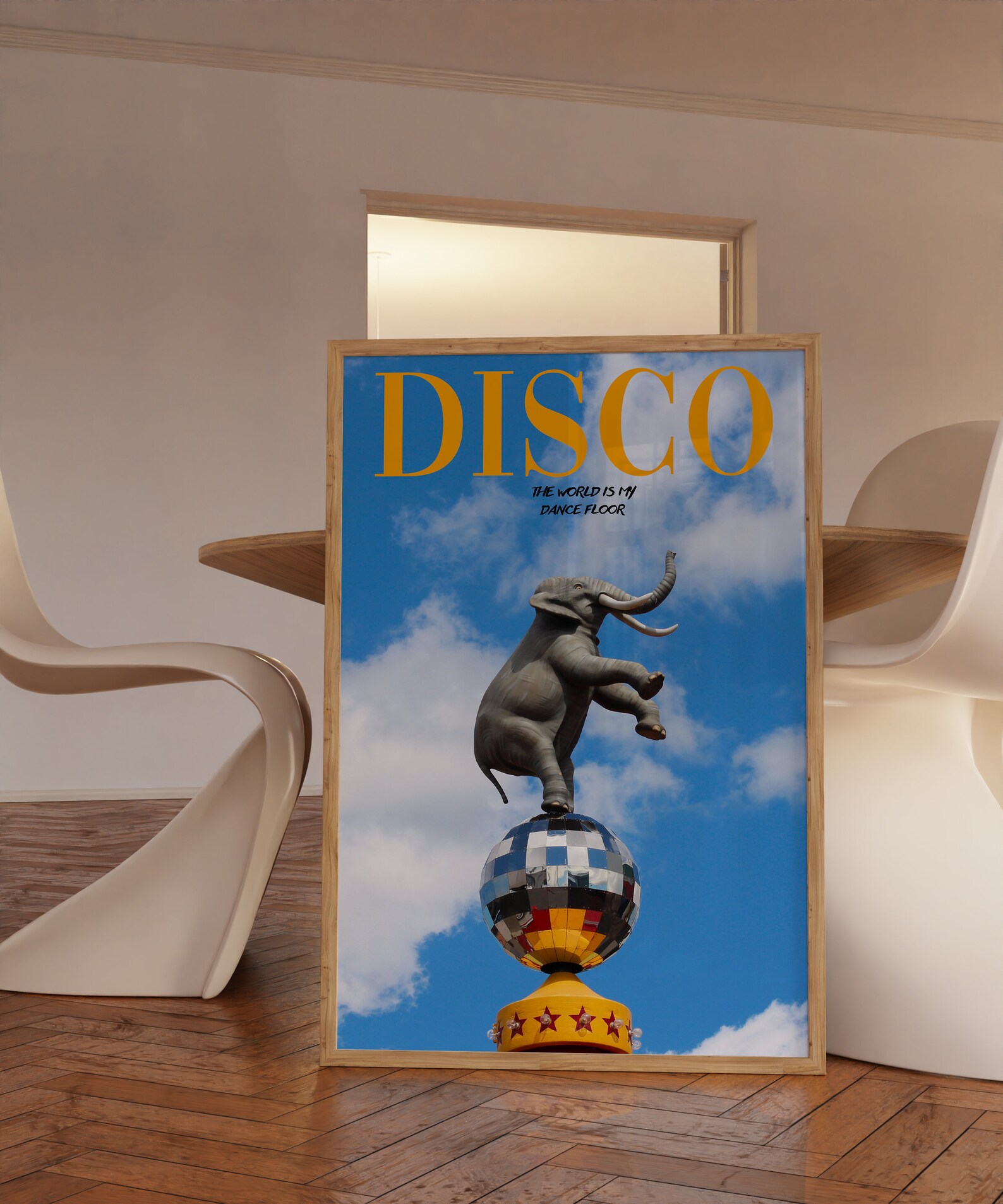 Disco Magazine Poster 70s Poster Blue Wall Art Disco Print - Etsy