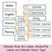 Editable Pastel Tray Trolley Labels Roller Cart Name Tags Aesthetic ...