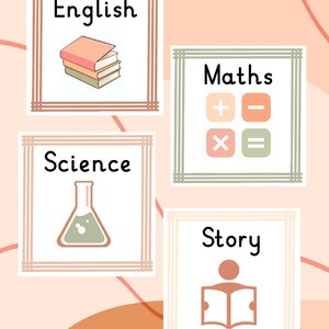 EDITABLE Classroom Visual Timetable Class Schedule Cards Aesthetic ...