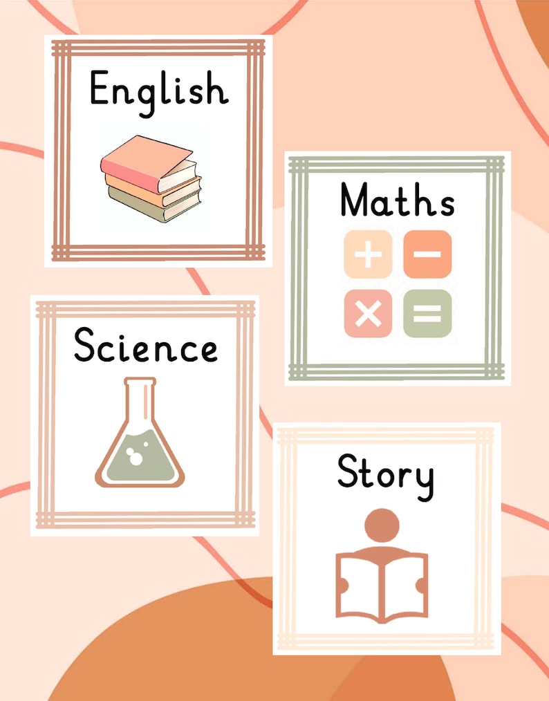 EDITABLE Classroom Visual Timetable Class Schedule Cards Aesthetic ...