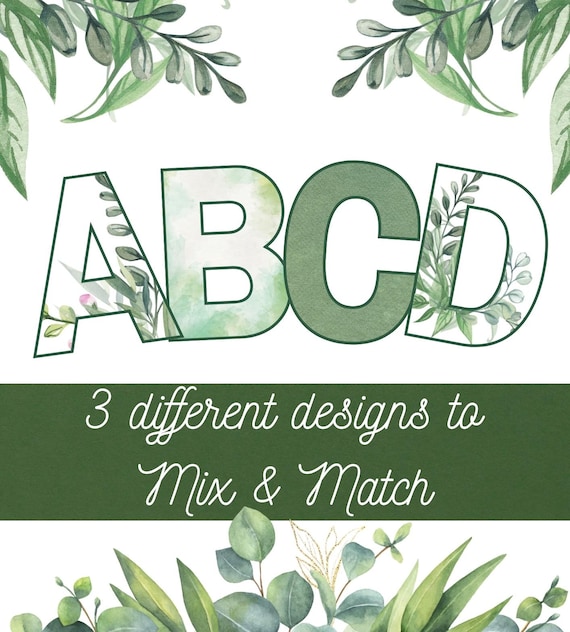 Green Lettering Display