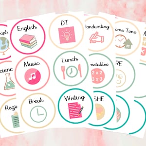 Editable Classroom Decor Visual Timetable Class Schedule Cards ...