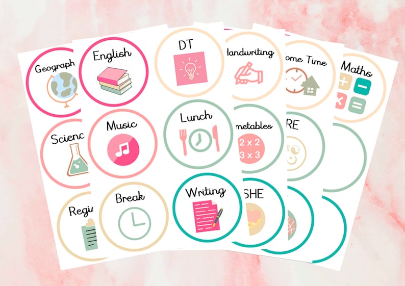 Editable Classroom Decor Visual Timetable Class Schedule Cards ...