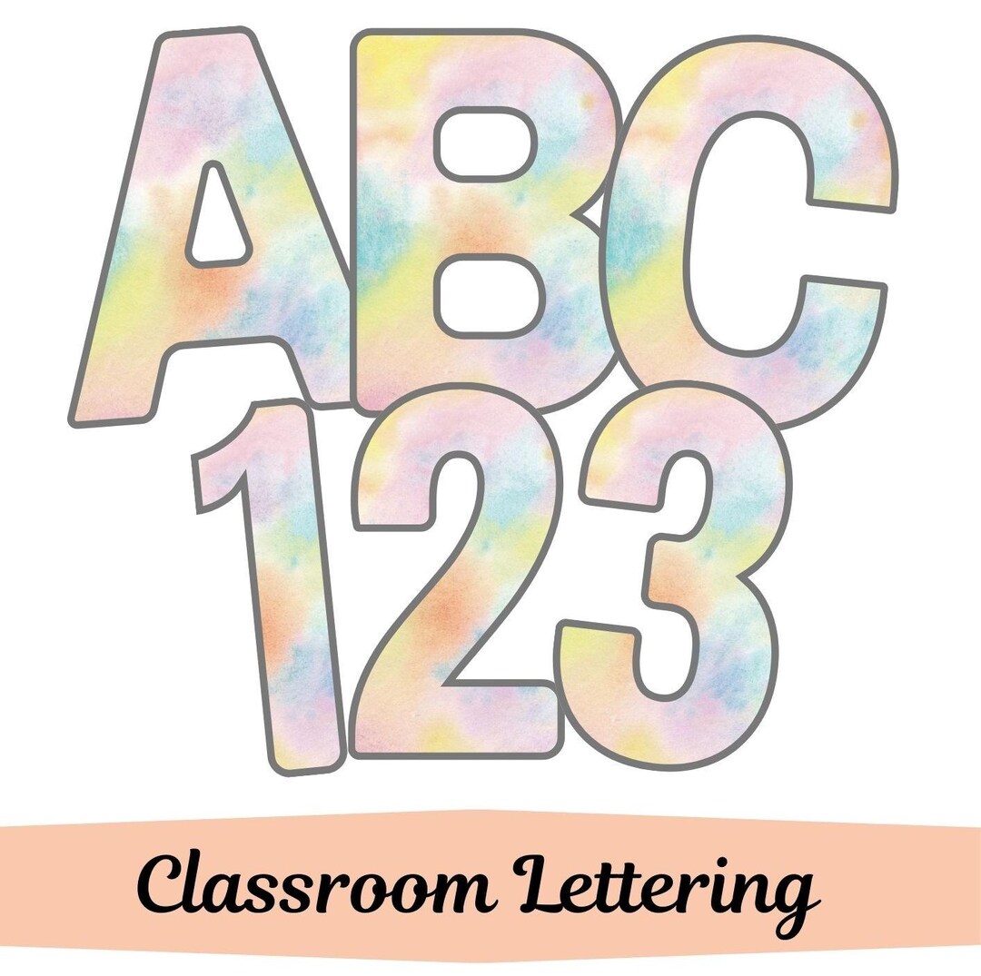 Printable Pastel Alphabet & Numbers | A-Z and 0-9 Digital Classroom ...
