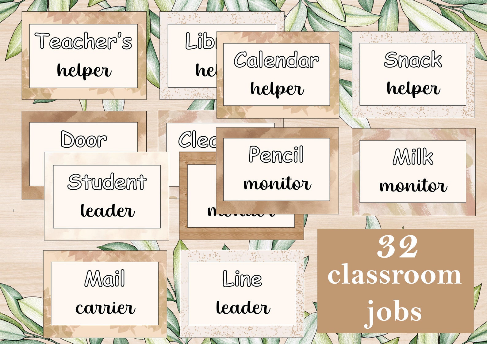Wood Nature Theme Classroom Decor Bundle Editable Bulletin Board ...