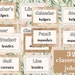Wood Nature Theme Classroom Decor Bundle Editable Bulletin Board ...