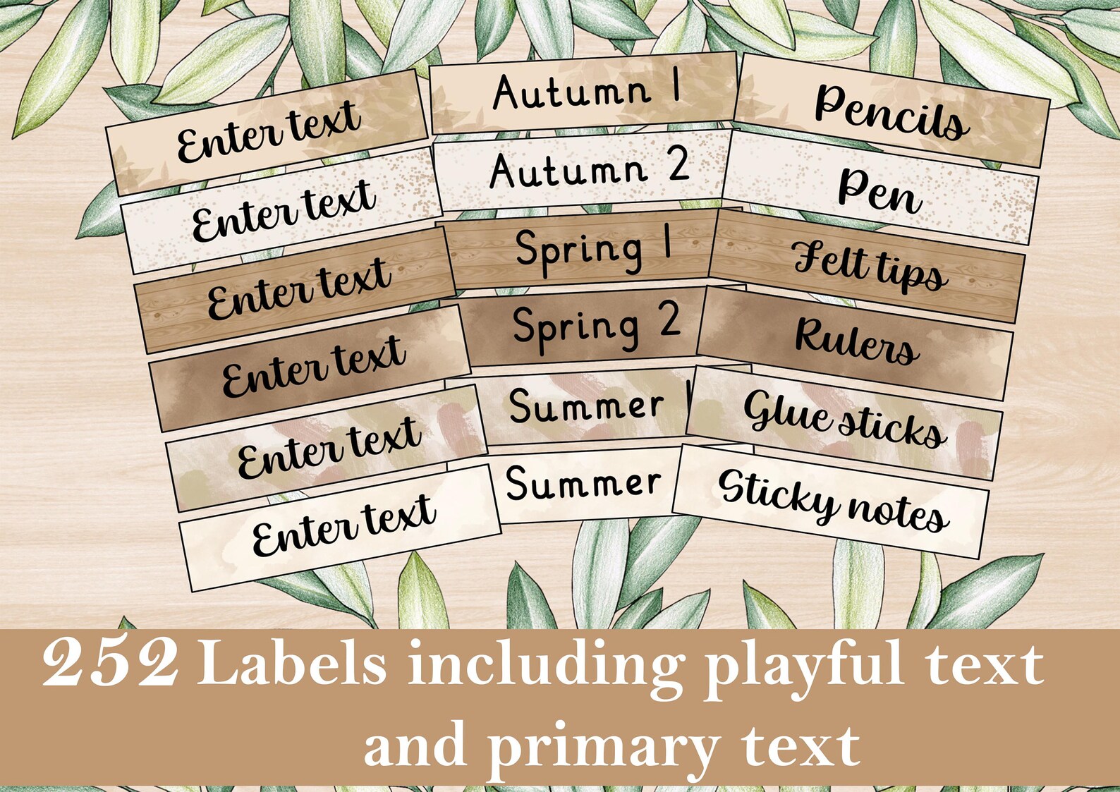 Wood Nature Theme Classroom Decor Bundle Editable Bulletin Board ...