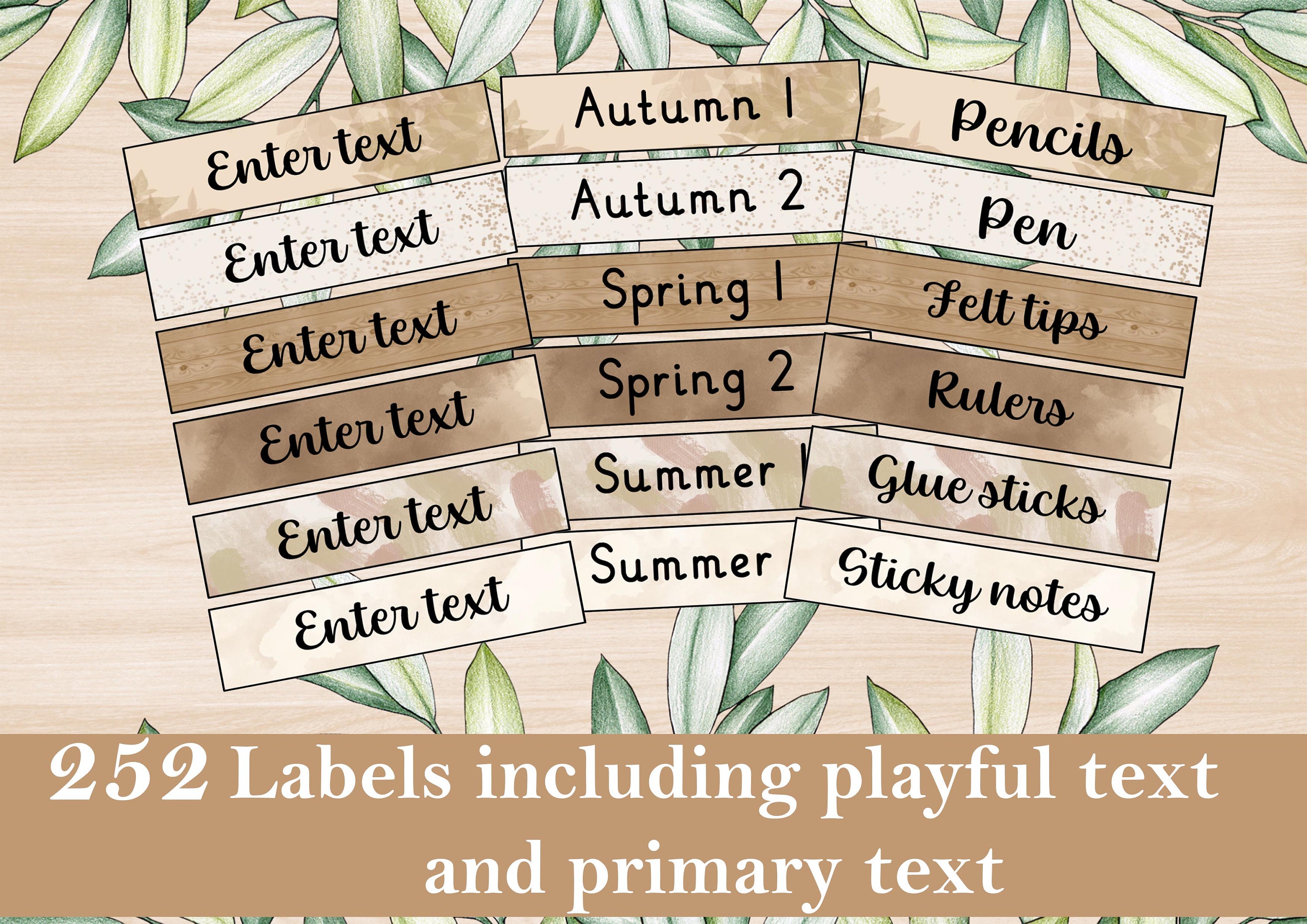 Wood Nature Theme Classroom Decor Bundle Editable Bulletin Board ...