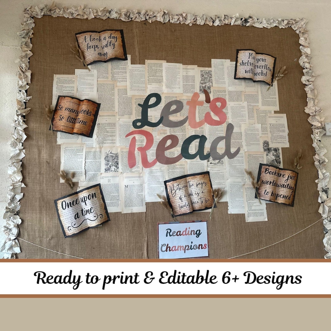 Vintage Reading Quote Posters | Burnt Paper Effect Printable Wall Art ...