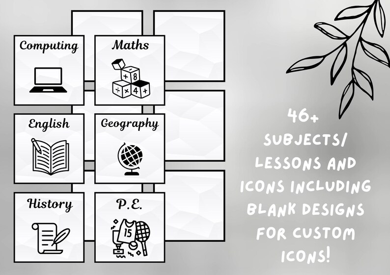 EDITABLE Classroom Visual Timetable Class Schedule Cards Black and ...