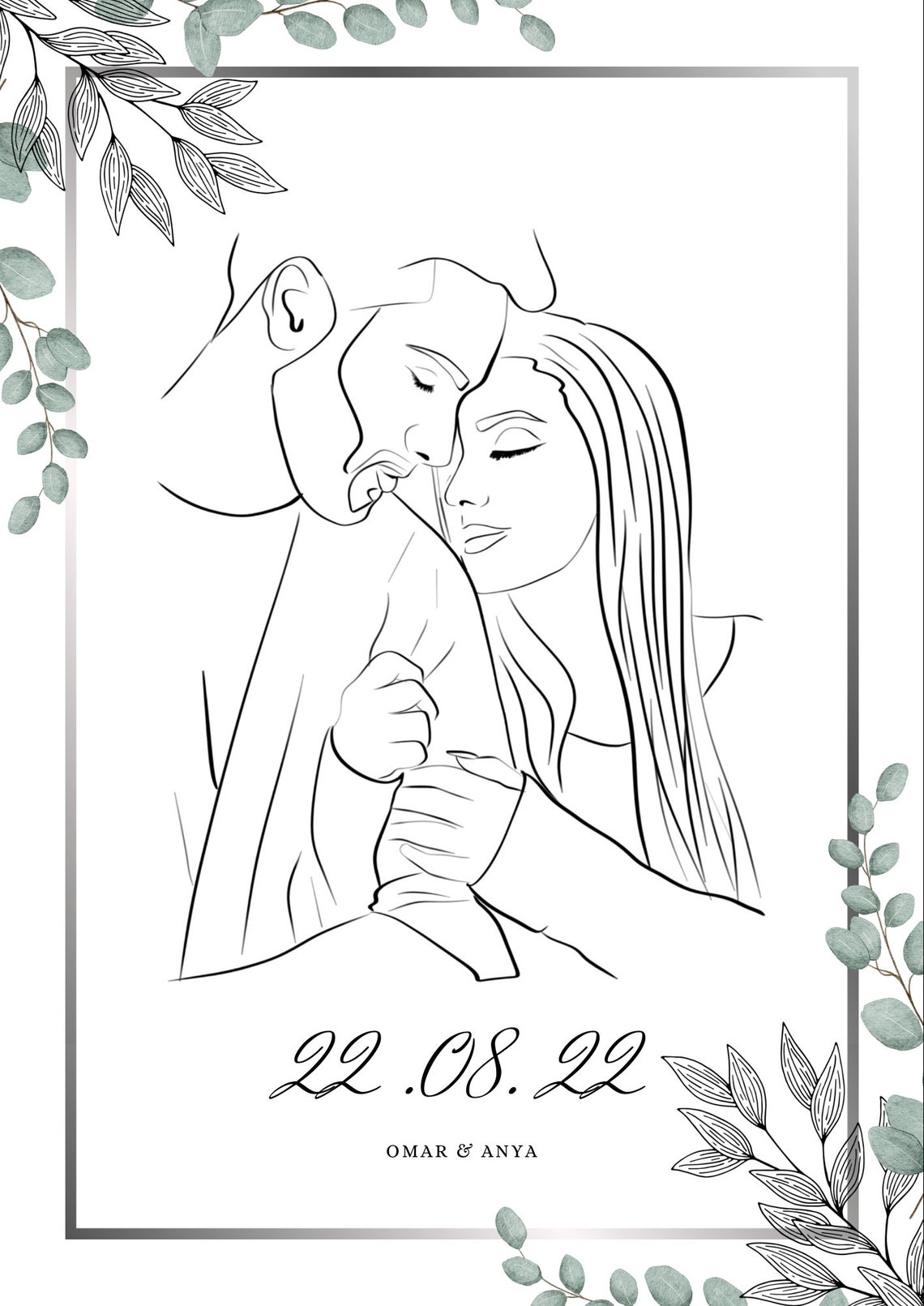 Personalised Custom DIGITAL Illustration,personalised Faceless Portrait ...