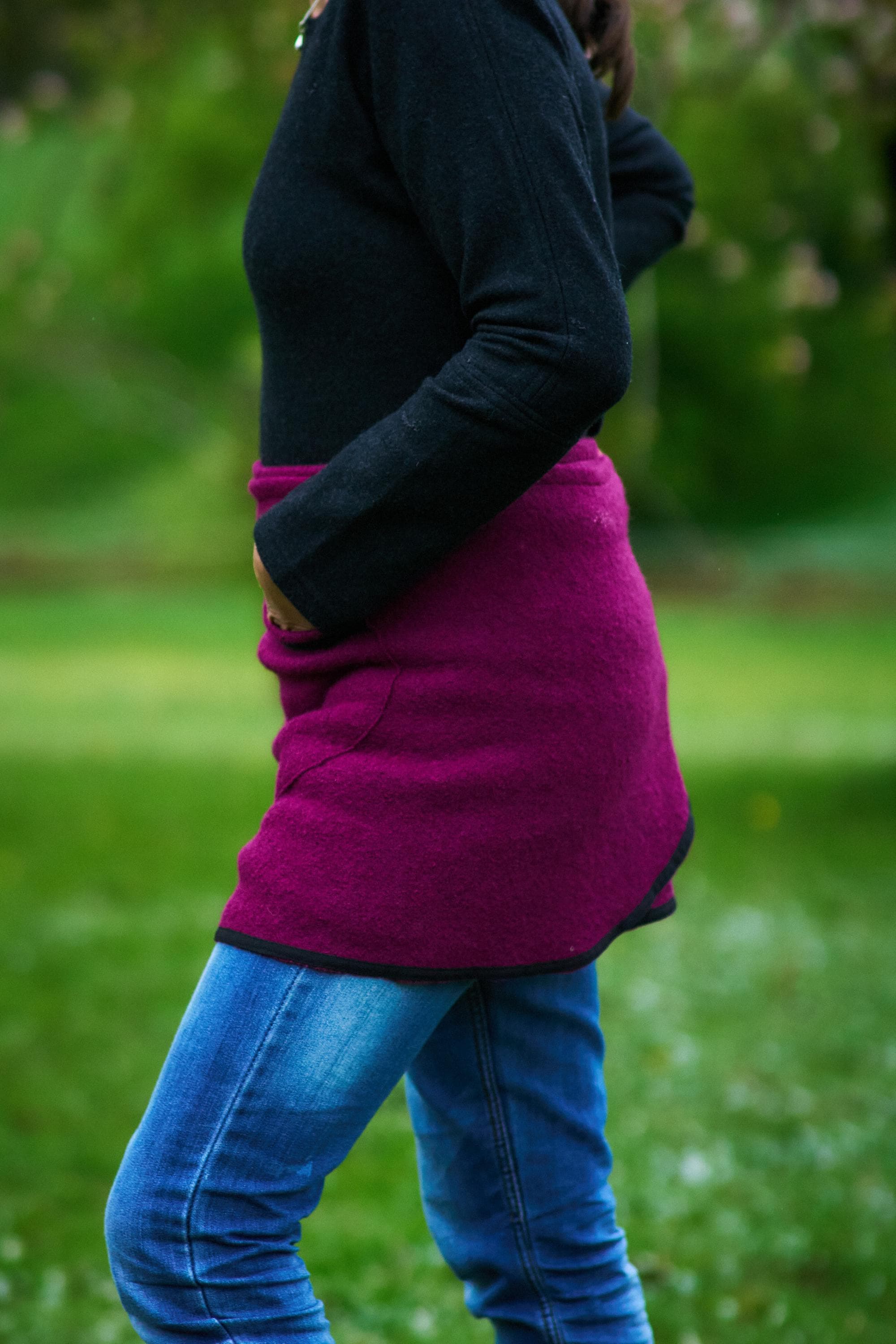 Cacheur Hip Skirt Miniskirt Kidney Warmer Wrap Skirt Made of Wool ...