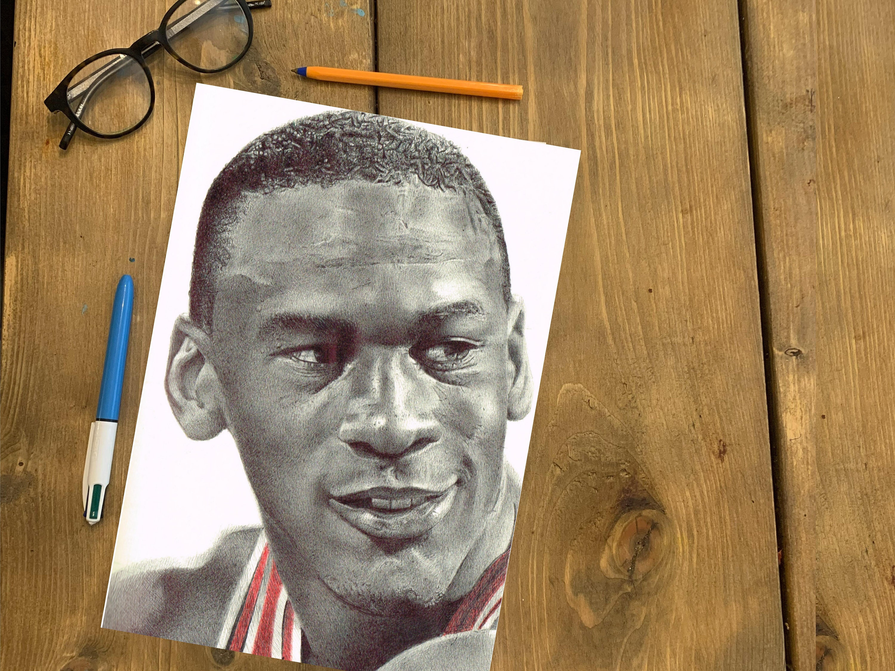 Michael Jordan Portrait A4 Signed Limited Edition Print - Etsy
