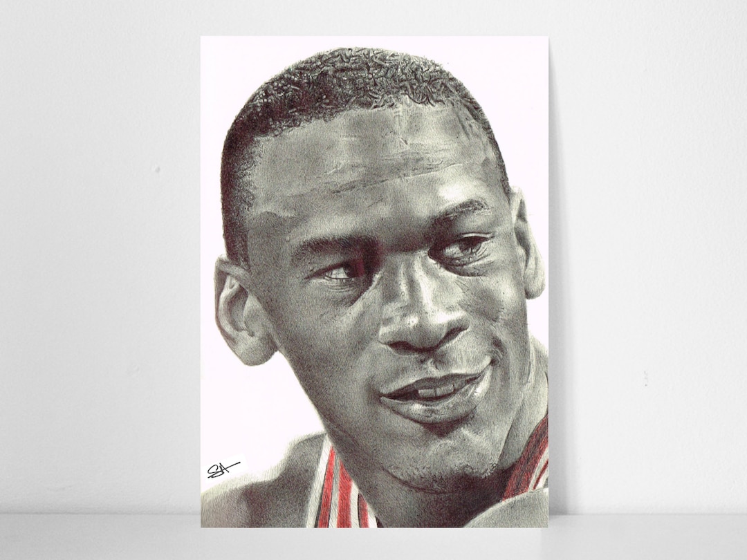 Michael Jordan Portrait A4 Signed Limited Edition Print - Etsy