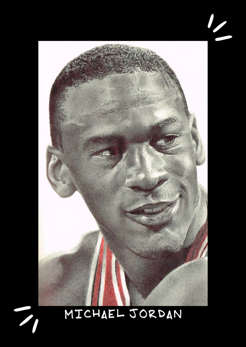 Michael Jordan Portrait A4 Signed Limited Edition Print - Etsy
