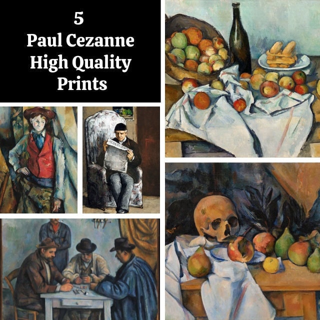 5 X Printable Paul Cezanne Painting Bundle Digital Download Large JPEG ...