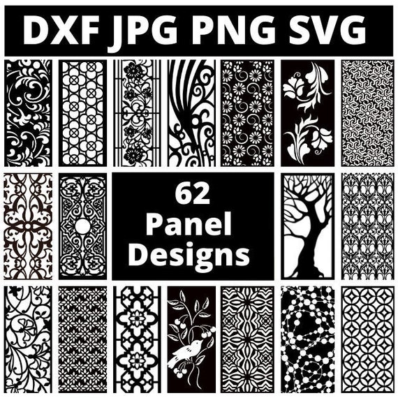 DXF SVG PNG Laser Router Templates 62 X Decorative Panel | Etsy