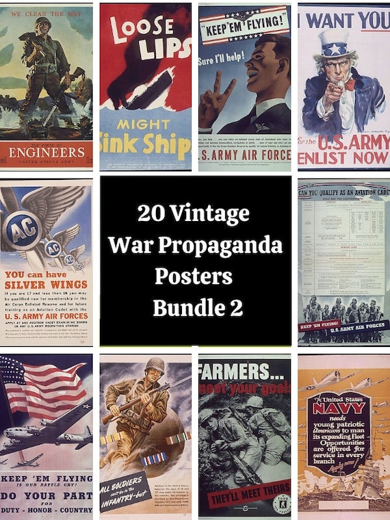 20 Vintage War Propaganda Posters Design Bundle High Quality - Etsy UK