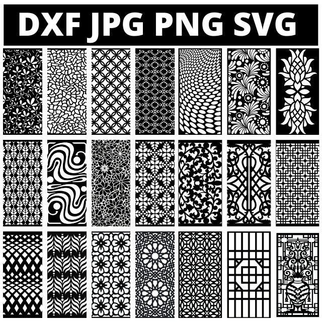 DXF SVG PNG Laser, Router, Templates 62 X Decorative Panel Design ...