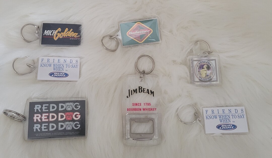 Lot of 7 Beer and Alcohol Keychains - Etsy