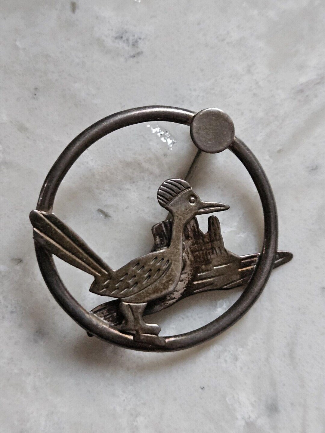 VTG Native Alice Platero Silver Brooch Pin of a Southwest Roadrunner - Etsy